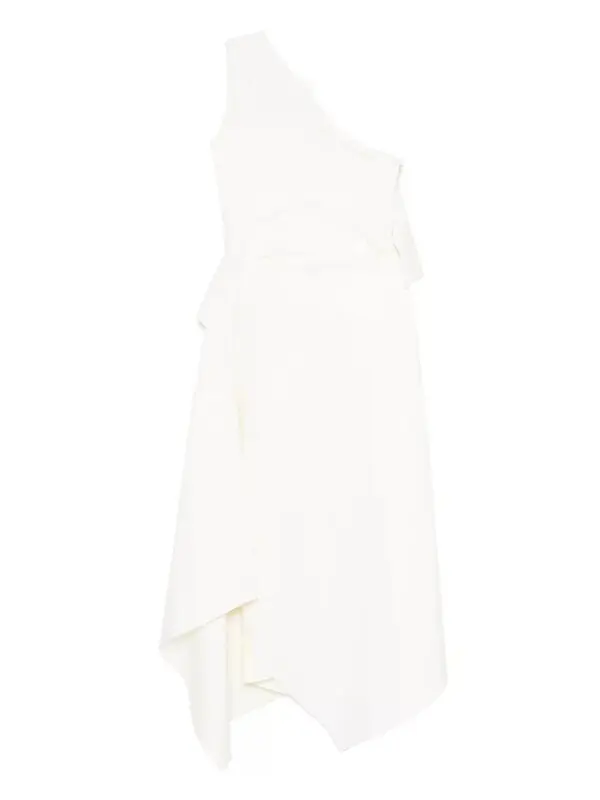 Monse Draped One-shoulder Dress - Neutrals