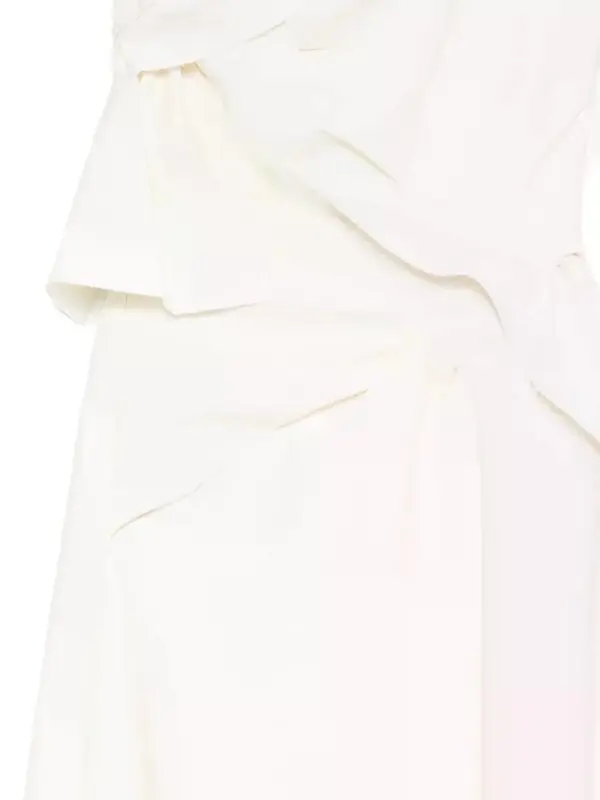 Monse Draped One-shoulder Dress - Neutrals