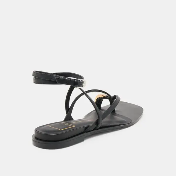 DOLCEVITA Tyrice Strappy Leather Sandals - Black Leather