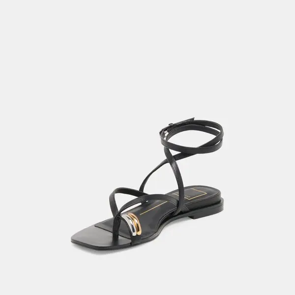 DOLCEVITA Tyrice Strappy Leather Sandals - Black Leather