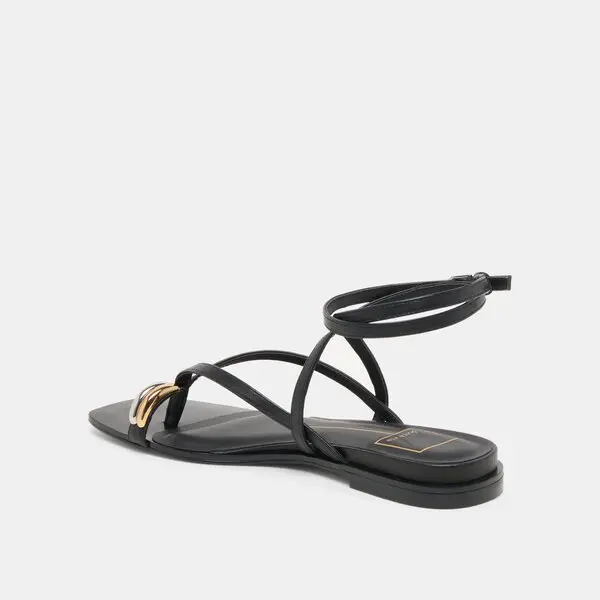 DOLCEVITA Tyrice Strappy Leather Sandals - Black Leather