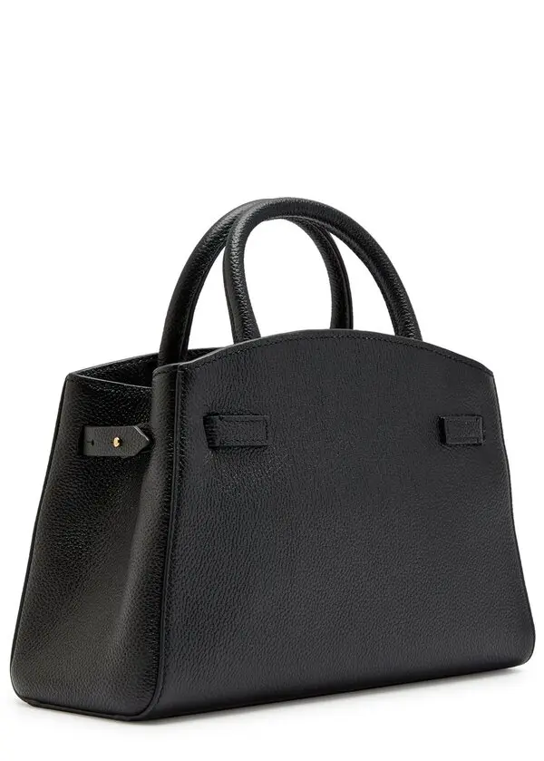 DEMELLIER Grained Leather Top Handle Bag - Black