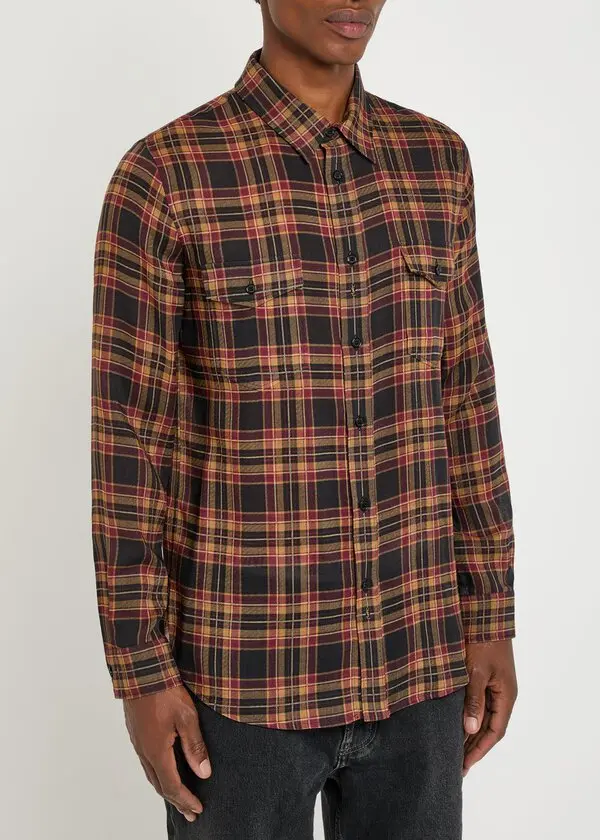 Saint Laurent Plaid Wool Shirt