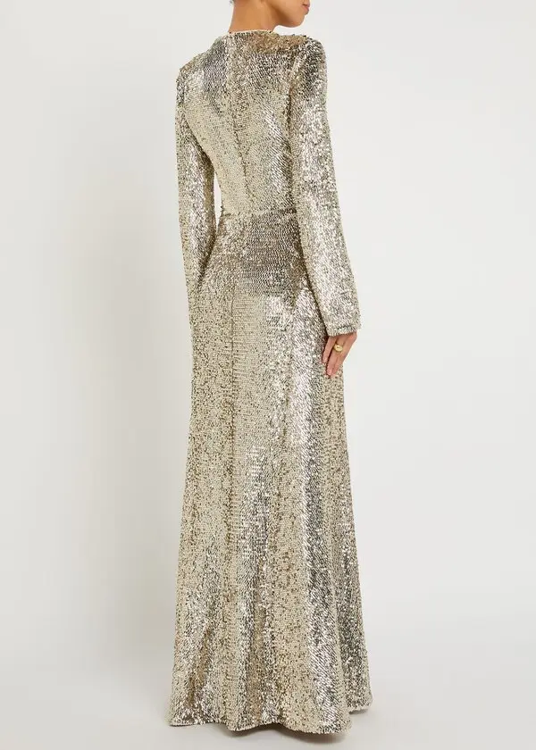 Simkhai Beatrice Sequin-embellished Gown - Gold