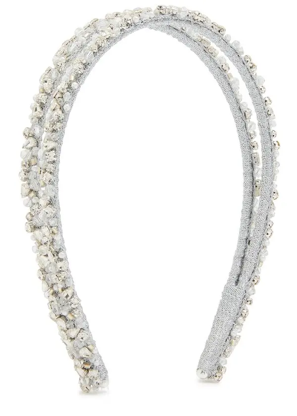 JENNIFER BEHR Leonora Crystal-embellished Headband - Silver