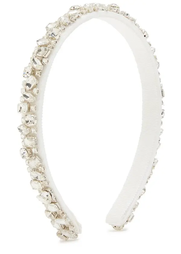 JENNIFER BEHR Embellished Silk Headband - Crystal