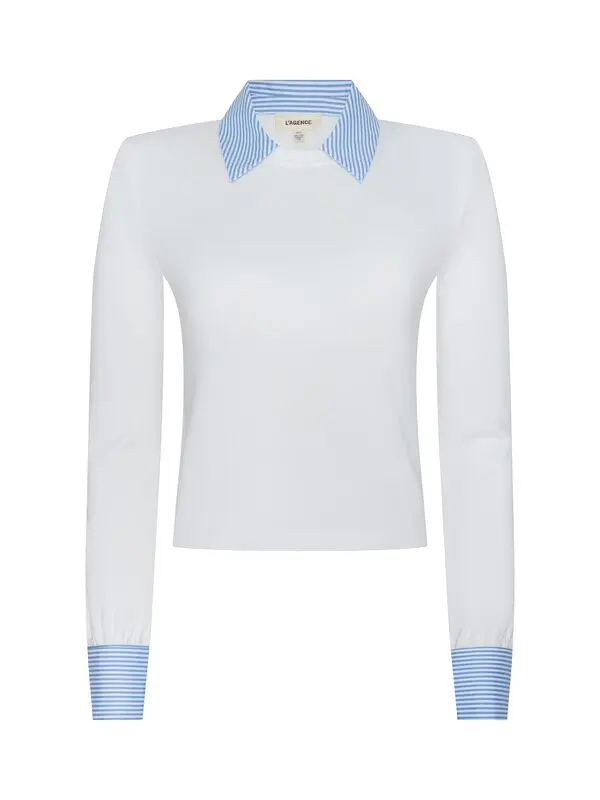 L'Agence April Poplin Collar Pullover