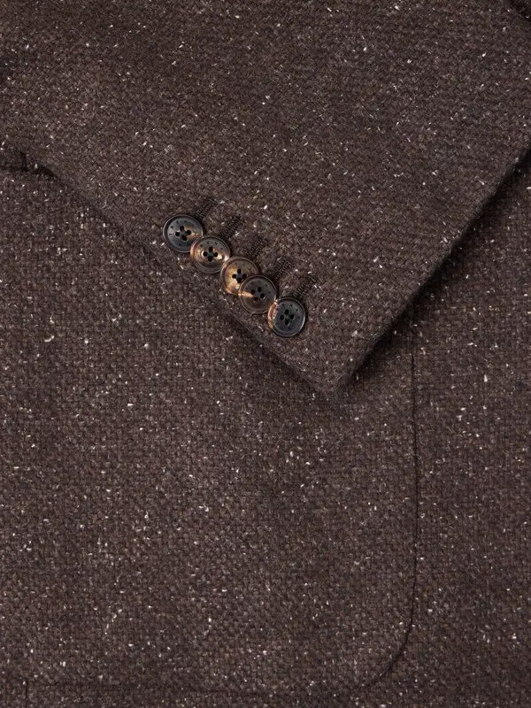UMIT BENAN Norman Flecked Cashmere And Silk-blend Blazer