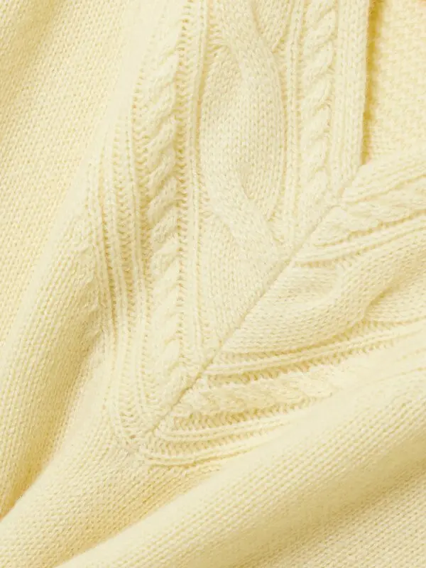 Guest In Residence Varsity Cable-knit Cashmere Sweater