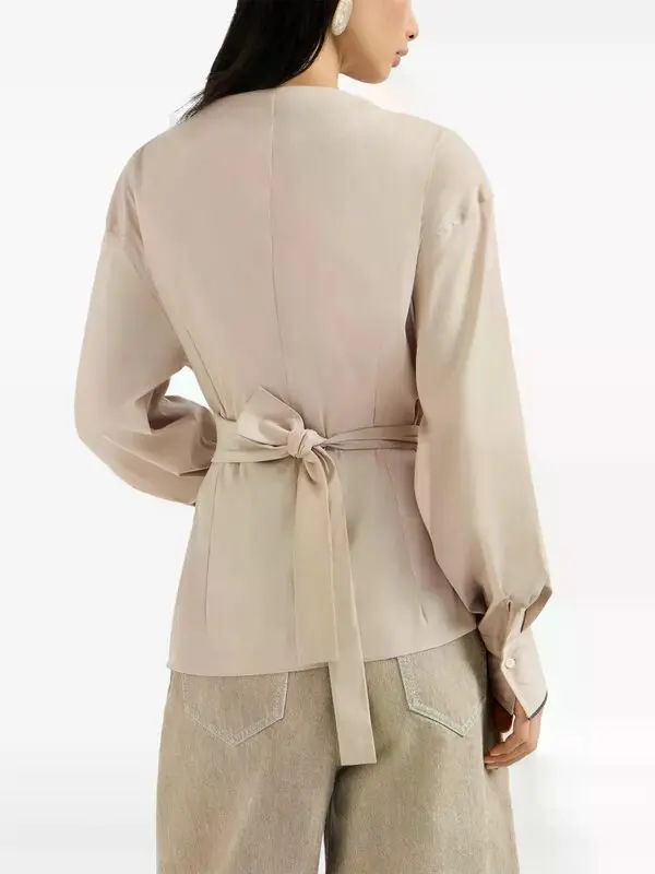 Brunello Cucinelli Shiny-cuffs Shirt - Neutrals
