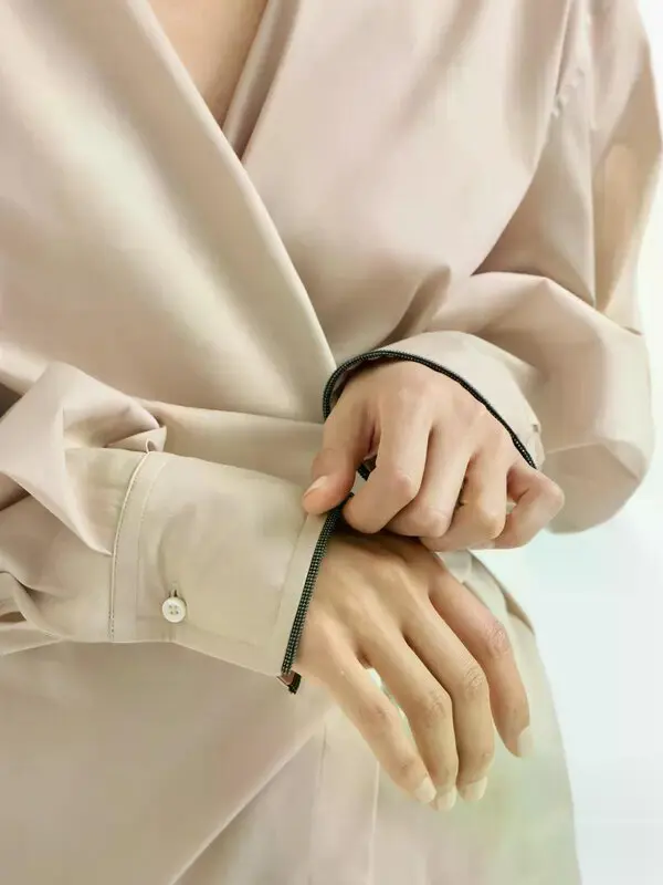 Brunello Cucinelli Shiny-cuffs Shirt - Neutrals