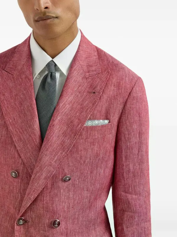 Brunello Cucinelli Polka-dot Silk Pocket Square - Grey