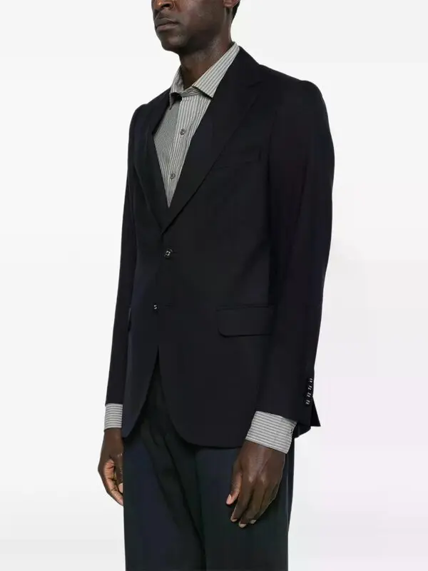 Officine Générale Giovanni Single-breasted Blazer - Blue