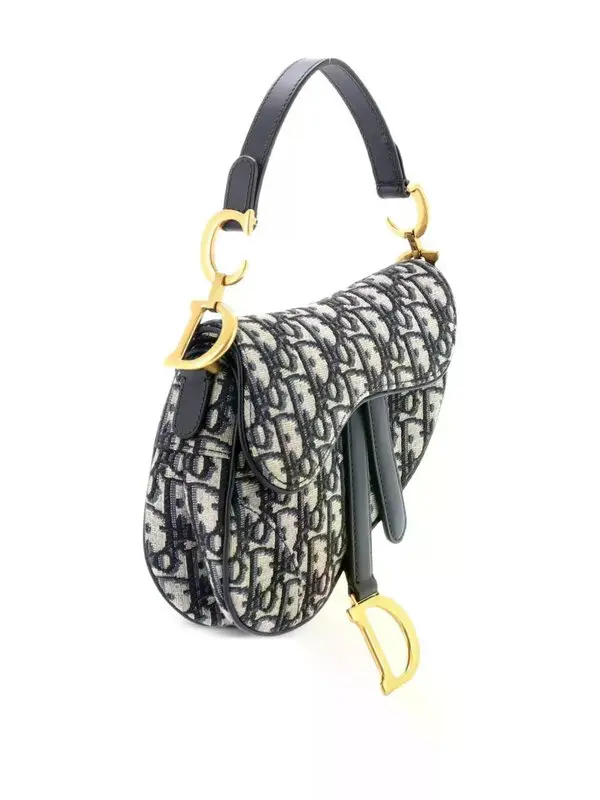 Dior Saddle Handbag Oblique Canvas Mini Shoulder Bag - Blue