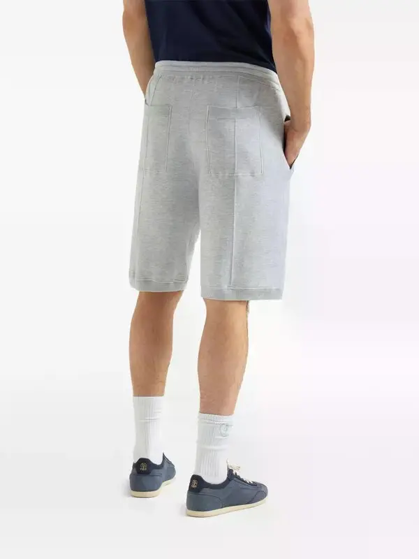 Brunello Cucinelli Logo-embroidered Shorts - Grey
