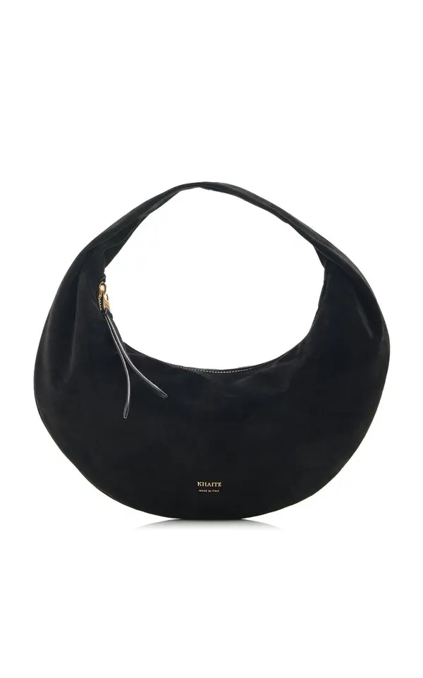 Khaite Olivia Suede Mini Hobo Bag - Black