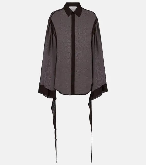 THE FRANKIE SHOP Chiffon Shirt - Brown