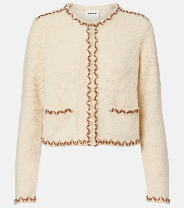 MARANT ETOILE Rochelle Wool-blend Tweed Cardigan