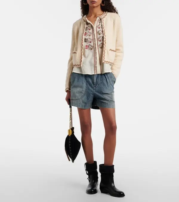 MARANT ETOILE Rochelle Wool-blend Tweed Cardigan