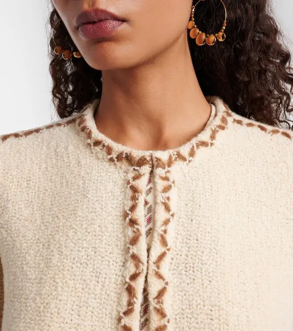 MARANT ETOILE Rochelle Wool-blend Tweed Cardigan