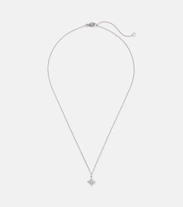 STONE AND STRAND Northern Star 14kt White Gold Diamond Necklace - Silver