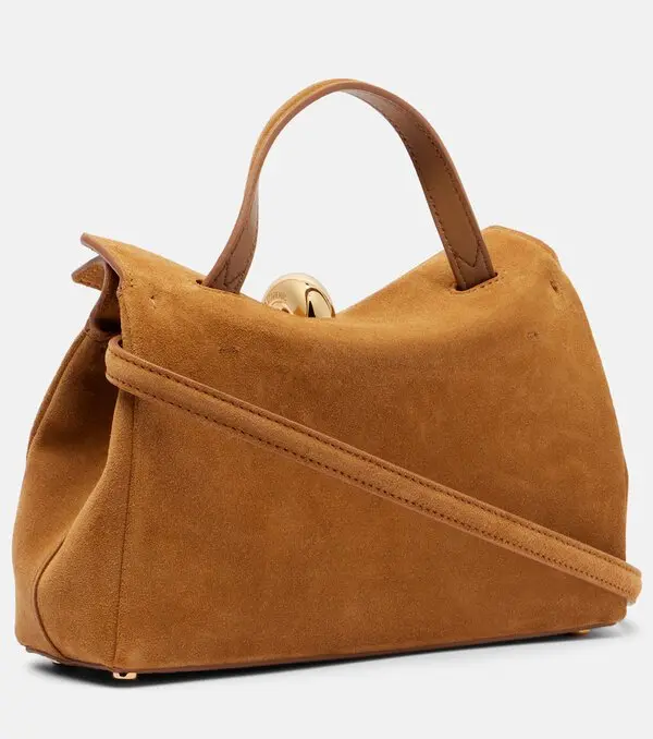 Jacquemus Valerie Small Suede Top-handle Bag - Brown