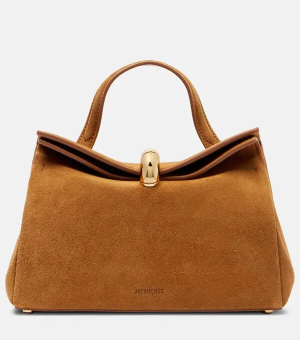 Jacquemus Valerie Small Suede Top-handle Bag - Brown