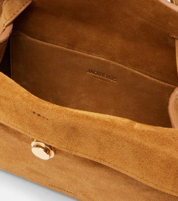 Jacquemus Valerie Small Suede Top-handle Bag - Brown