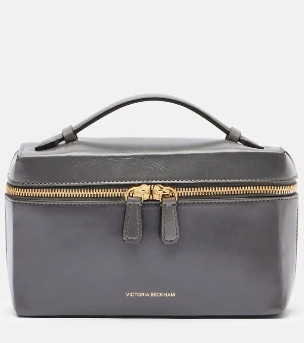 Victoria Beckham Small Leather Crossbody Bag - Grey
