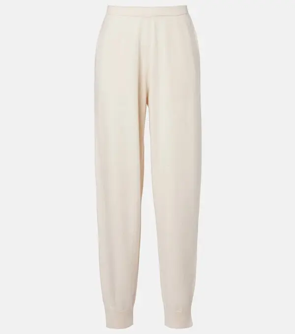 Jardin Des Orangers Wool And Cashmere Sweatpants - White