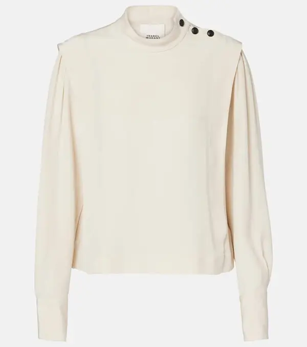 Isabel Marant Felissa Crêpe Blouse - White