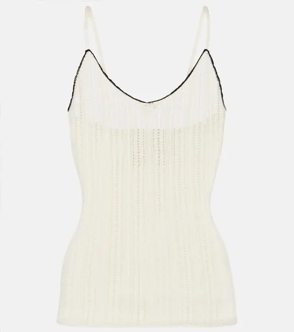 Isabel Marant India Pointelle Silk And Cotton Camisole - White