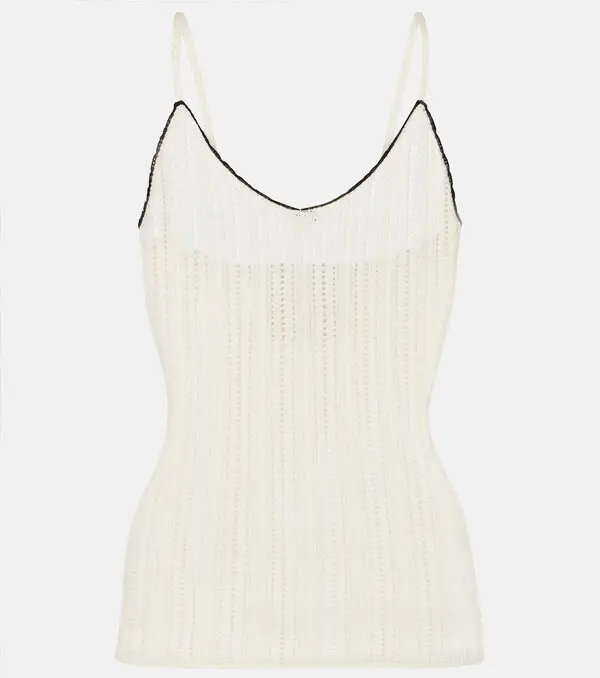 Isabel Marant Étoile India Pointelle Silk And Cotton Camisole - White