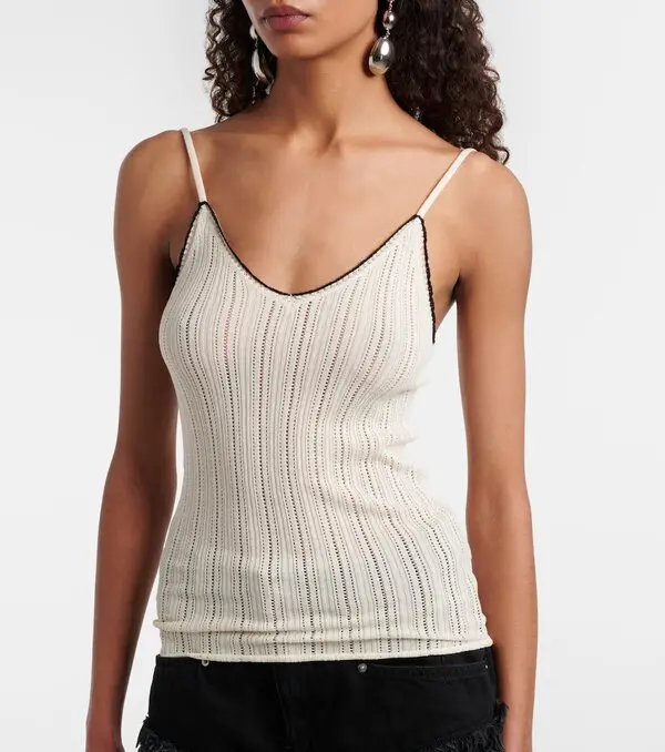Isabel Marant Étoile India Pointelle Silk And Cotton Camisole - White