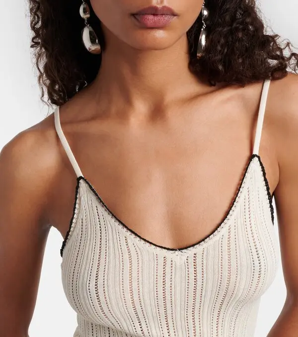 Isabel Marant Étoile India Pointelle Silk And Cotton Camisole - White