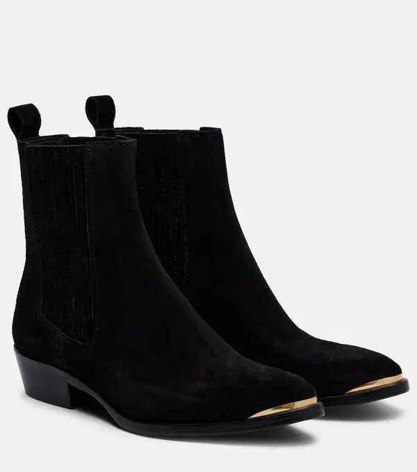 Isabel Marant Étoile Delano 35 Suede Ankle Boots - Black