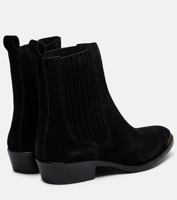 Isabel Marant Étoile Delano 35 Suede Ankle Boots - Black