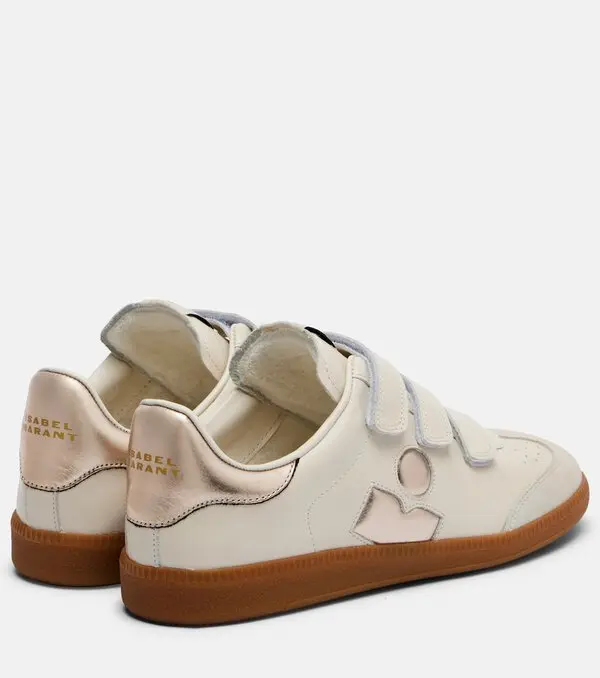Isabel Marant Étoile Beth Leather And Suede Sneakers - Beige