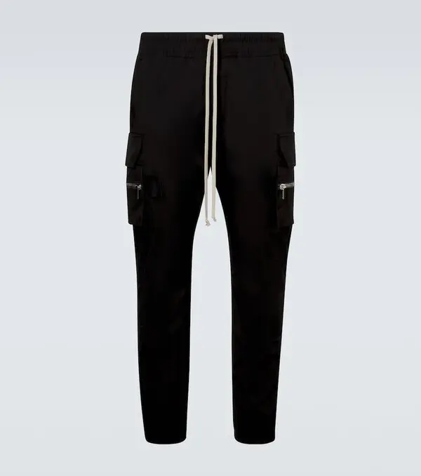 Rick Owens Mastodon Cotton-blend Poplin Slim Pants - Black
