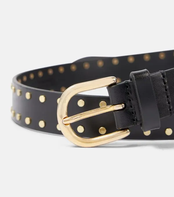 Isabel Marant Étoile Zap Studded Leather Belt - Black