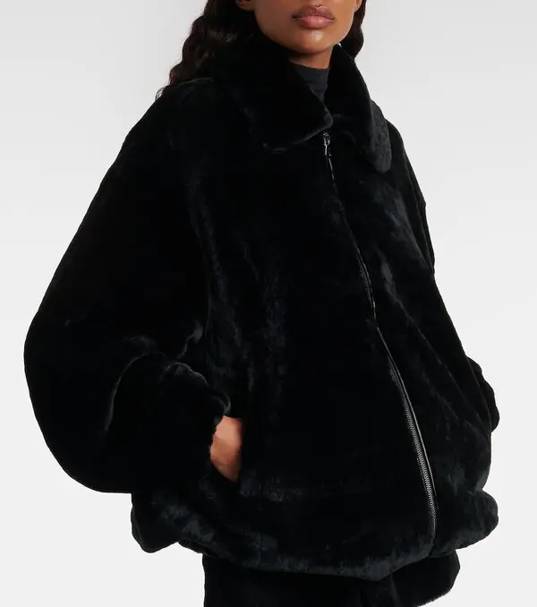 Nour Hammour Plush Shearling Jacket