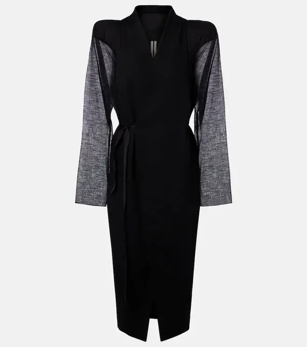 Rick Owens Cyclops Wool Wrap Coat