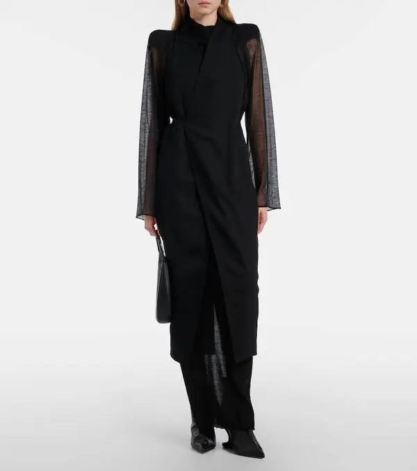 Rick Owens Cyclops Wool Wrap Coat