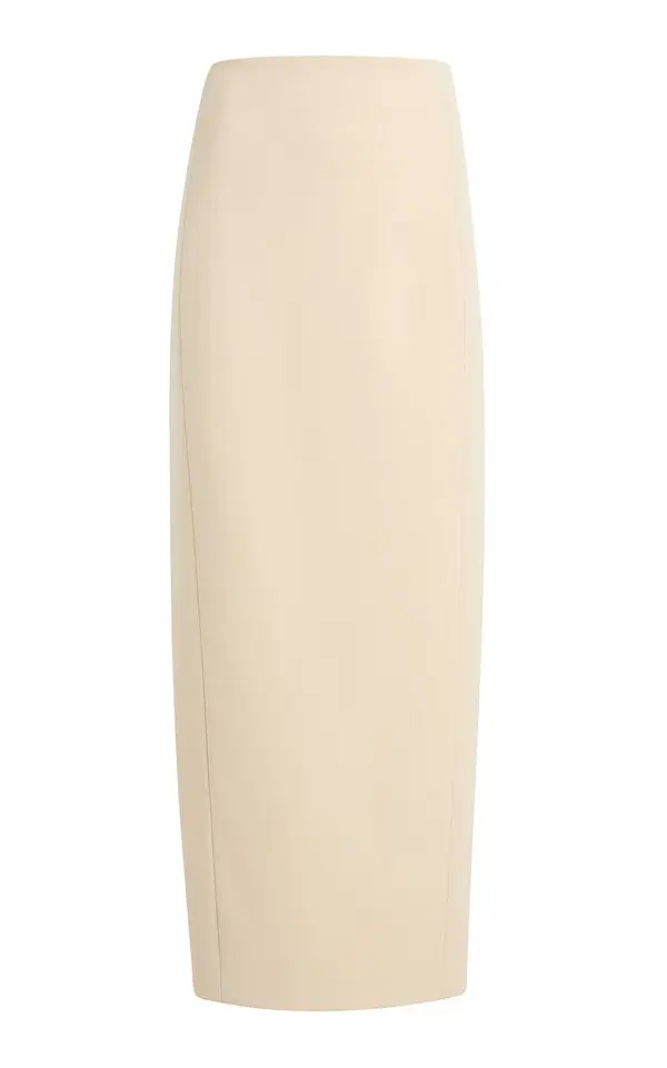 Khaite Lyle Mixed Crepe Maxi Skirt - Ivory