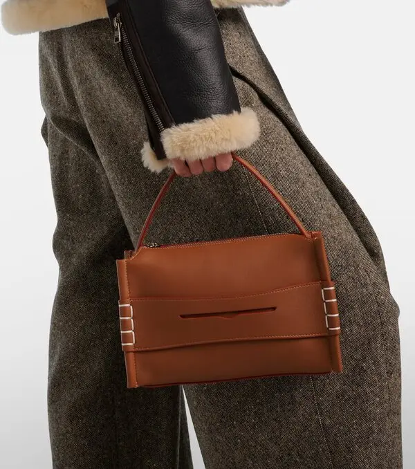 JW Anderson Loafer Leather Top-handle Bag - Brown