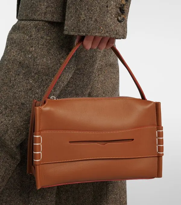 JW Anderson Loafer Leather Top-handle Bag - Brown