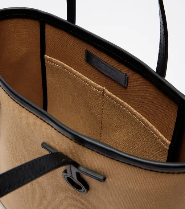 JW Anderson Leather-trimmed Canvas Tote - Beige