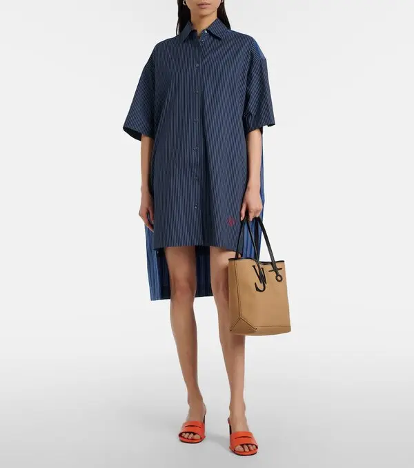 JW Anderson Leather-trimmed Canvas Tote - Beige