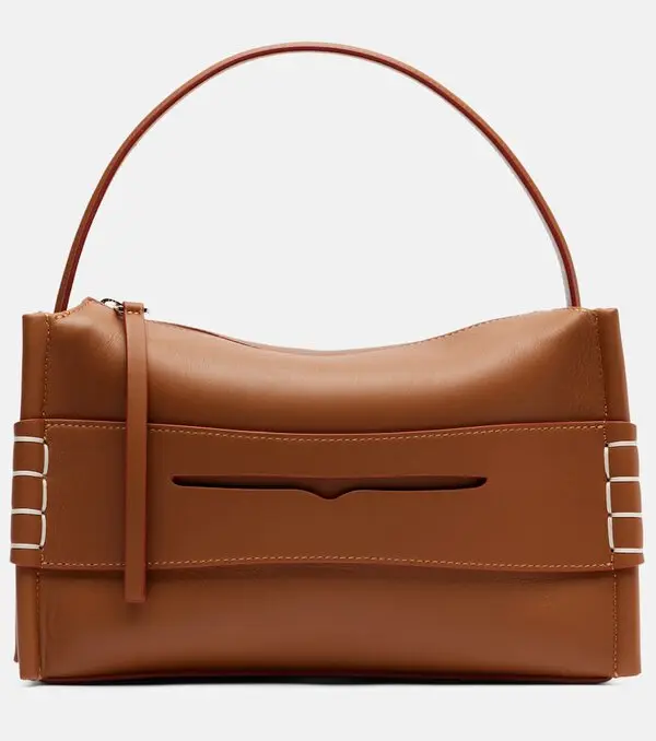 JW Anderson Loafer Leather Top-handle Bag - Brown