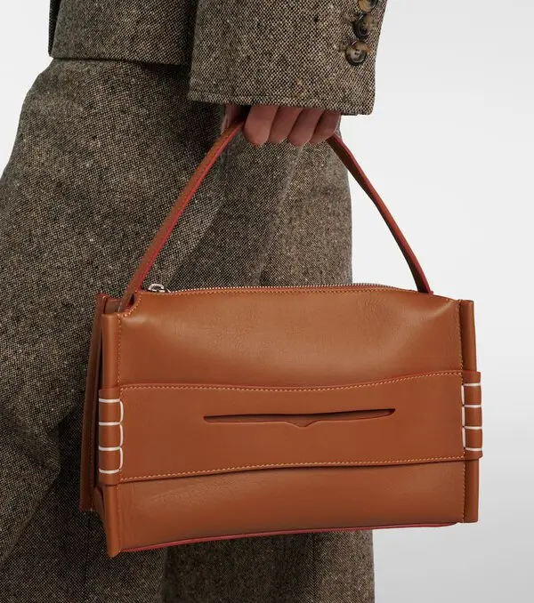 JW Anderson Loafer Leather Top-handle Bag - Brown